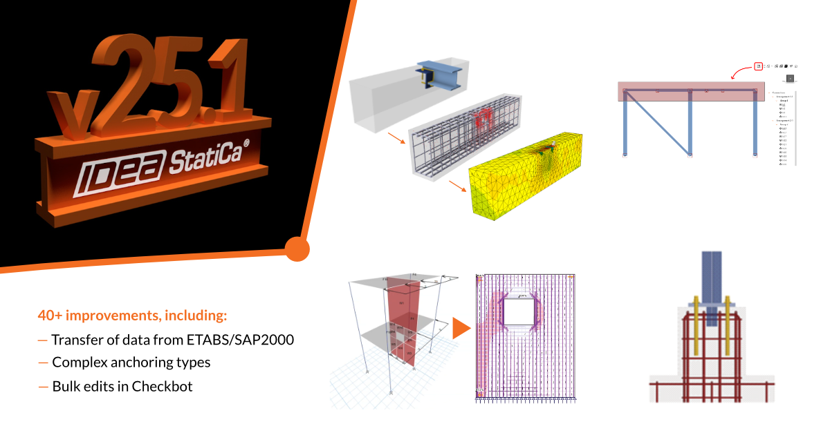IDEA StatiCa 25.1: Critical workflows solved: ETABS walls to complete anchoring | IDEA StatiCa